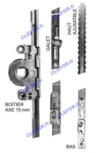 Ferrure MACO Gr pour menuiserie OB axe 15 mm - Serrures & Clés