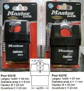 Cadenas renforcé anse protégée Master Lock - Serrures & Clés